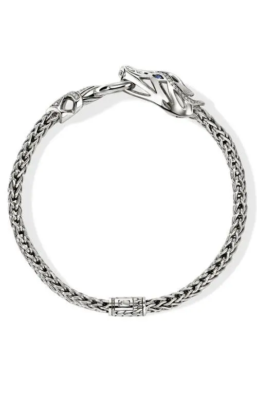 John Hardy Naga Dragon Link Bracelet With Diamonds And Sapphires