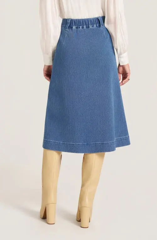 Matty M. Marlow Button Front Midi Skirt
