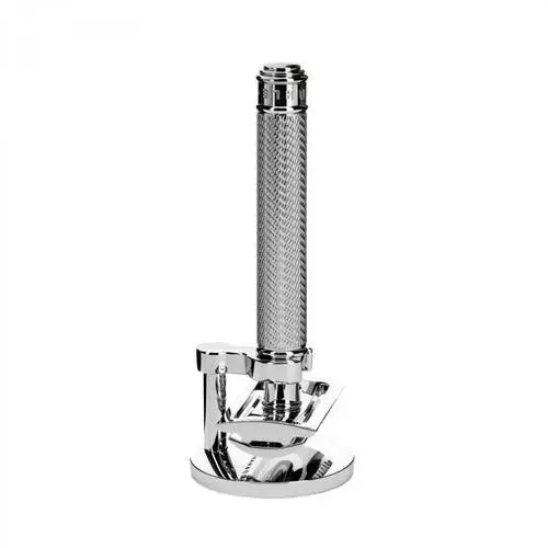 MUHLE Traditional Metal 2-piece Shaving Set R89 Safety Razor & Stand - Chrome