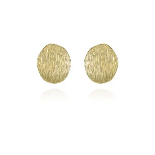 Vince Camuto Textured Disc Earrings - 14k Gold Plated