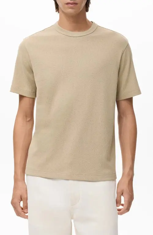 Mango Fine Knit T-shirt - Beige