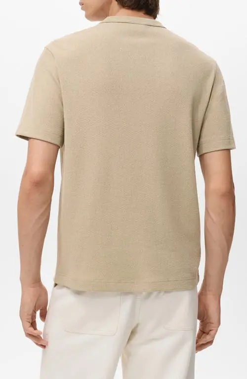 Mango Fine Knit T-shirt - Beige