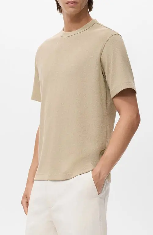 Mango Fine Knit T-shirt - Beige