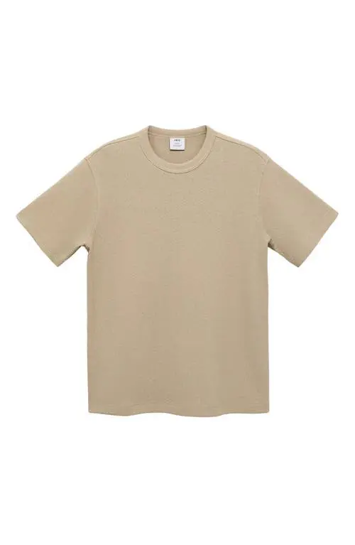 Mango Fine Knit T-shirt - Beige