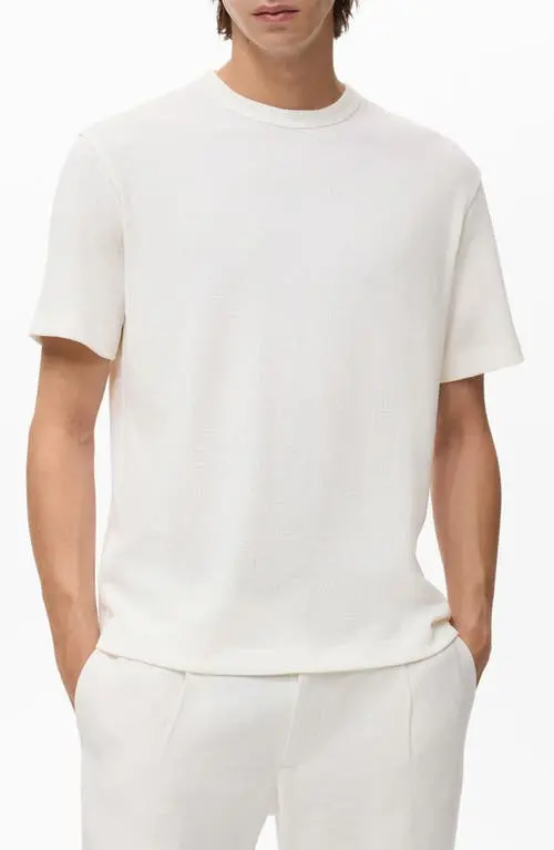 Mango Fine Knit T-shirt - Off White