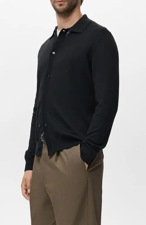 Mango Wool Cardigan - Black