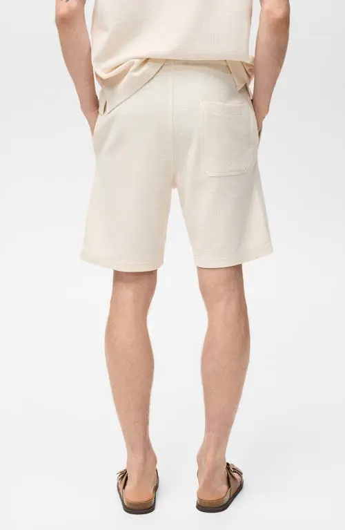 Mango Textured Drawstring Shorts