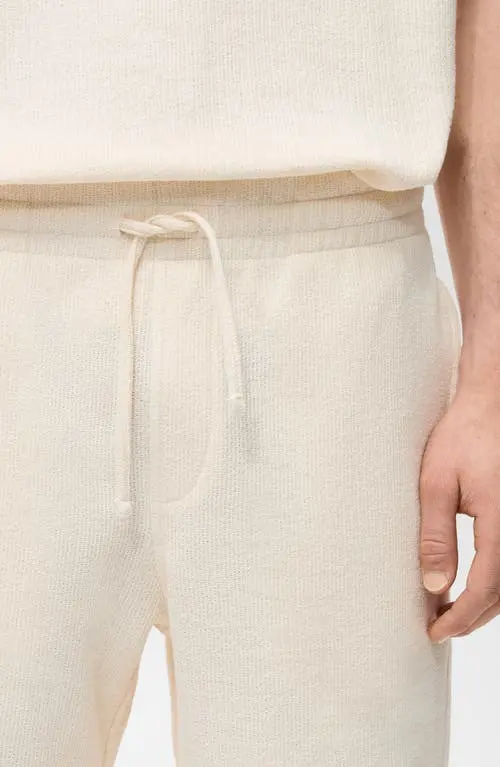 Mango Textured Drawstring Shorts