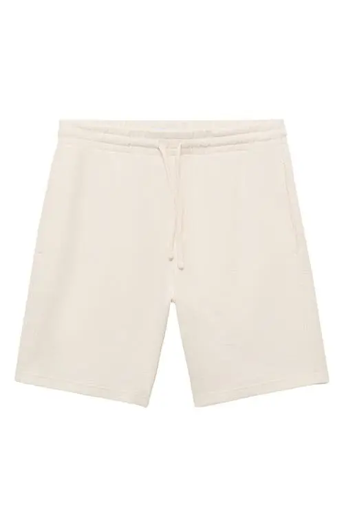 Mango Textured Drawstring Shorts