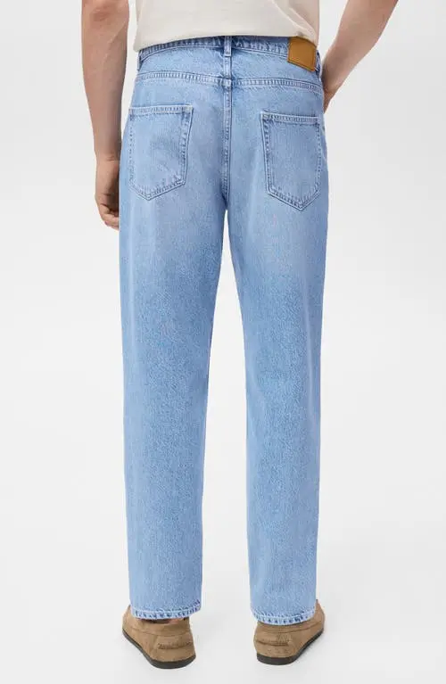 Mango Lore Tapered Straight Leg Jeans - Medium Blue