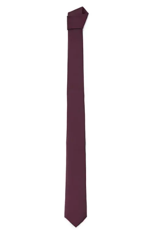 Mango Solid Neck Tie - Burgundy
