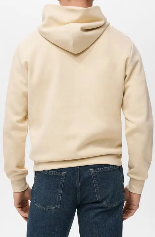 Mango Regular Fit Fleece Hoodie - Ecru
