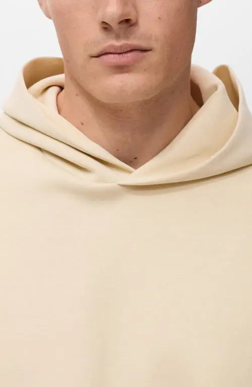 Mango Regular Fit Fleece Hoodie - Ecru