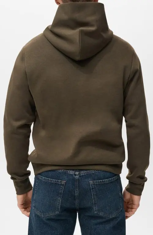Mango Regular Fit Fleece Hoodie - Olive Green
