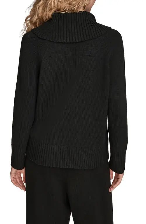 Donna Karan New York Asymmetric Zip Collar Sweater