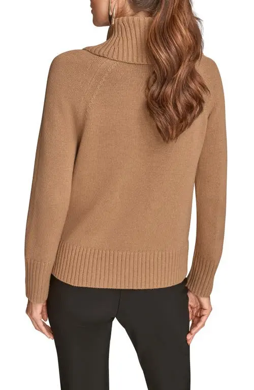 Donna Karan New York Asymmetric Zip Collar Sweater
