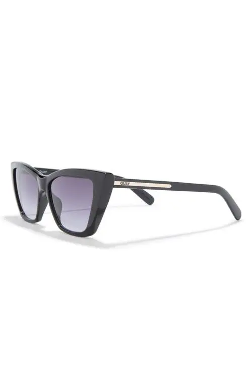 Quay Cat Eye Sunglasses - Black/smoke