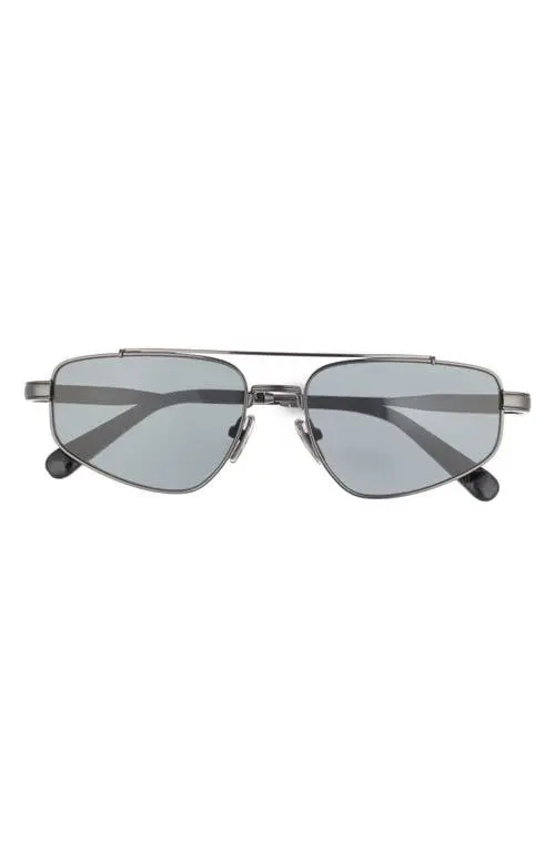 Quay Pit Stop 56mm Aviator Sunglasses - Gunmetal/smoke