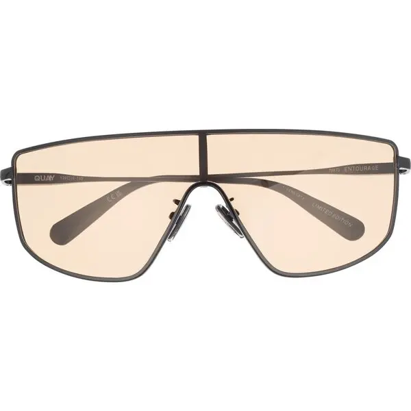 Quay Gradient Shield Sunglasses - Black/tan