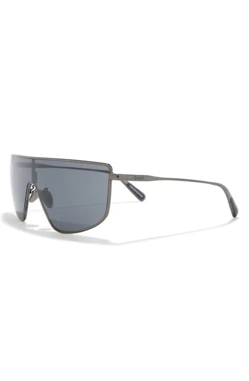 Quay Gradient Shield Sunglasses - Gunmetal/smoke
