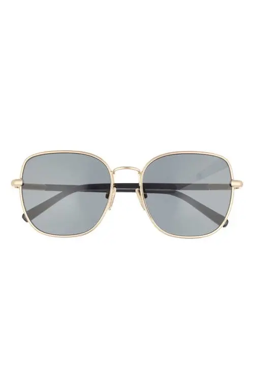Quay Uptown 58mm Gradient Round Sunglasses - Gold/smoke