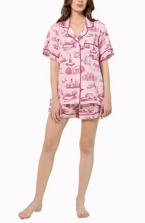 KATIE KIME New York Toile Shorts Set - Pink