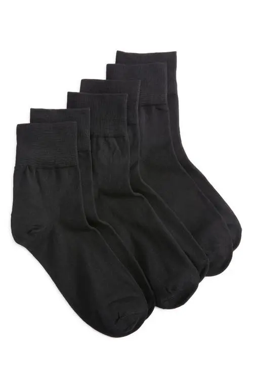 STEMS Finely Knit Trouser Socks Pack Of 3 - Black