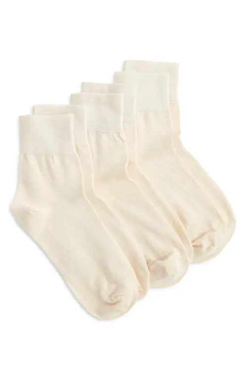 STEMS Finely Knit Trouser Socks Pack Of 3 - Cream
