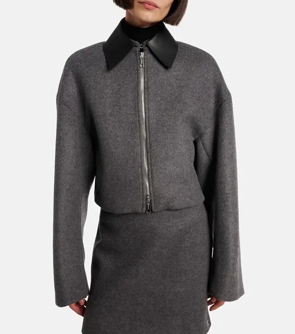 Sportmax Vacuo Cropped Virgin Wool Jacket