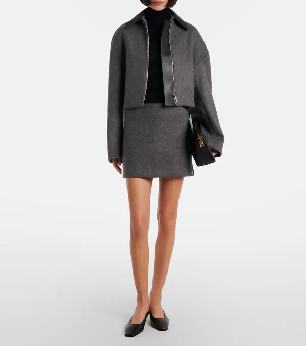 Sportmax Vacuo Cropped Virgin Wool Jacket