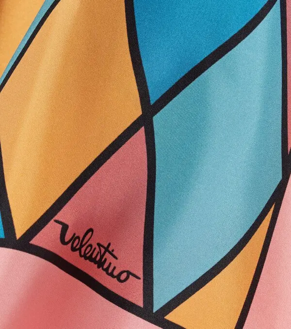 Valentino Garavani Rhombelle Checked Silk Scarf