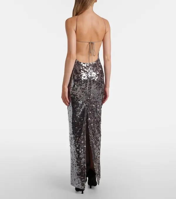 Magda Butrym Floral-applique Sequined Gown