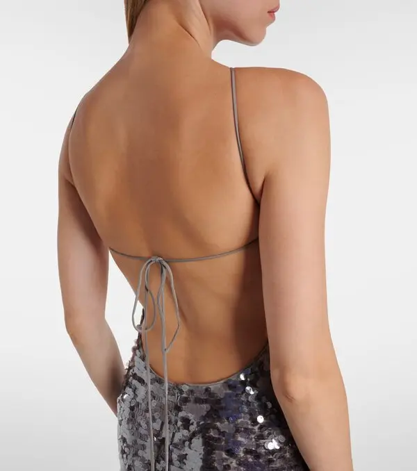 Magda Butrym Floral-applique Sequined Gown