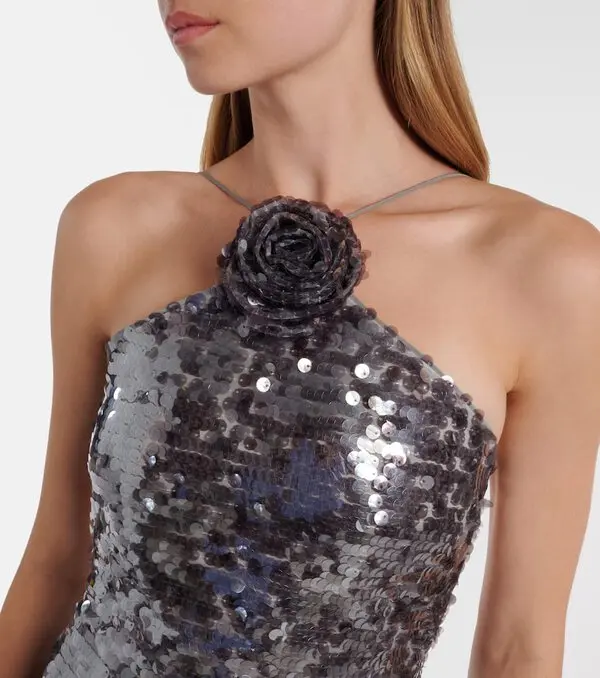 Magda Butrym Floral-applique Sequined Gown