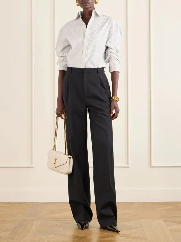 Saint Laurent Loulou Quilted Leather Shoulder Bag - Neutrals