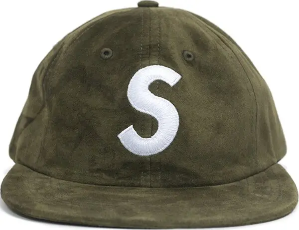 Supreme Suede S Logo 6-panel Cap - Olive