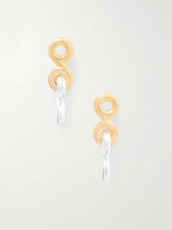 UNCOMMON MATTERS Double-loop Knot Earrings - Gold