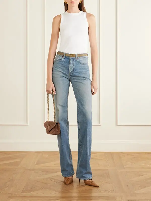 Saint Laurent Loulou Quilted Suede Shoulder Bag