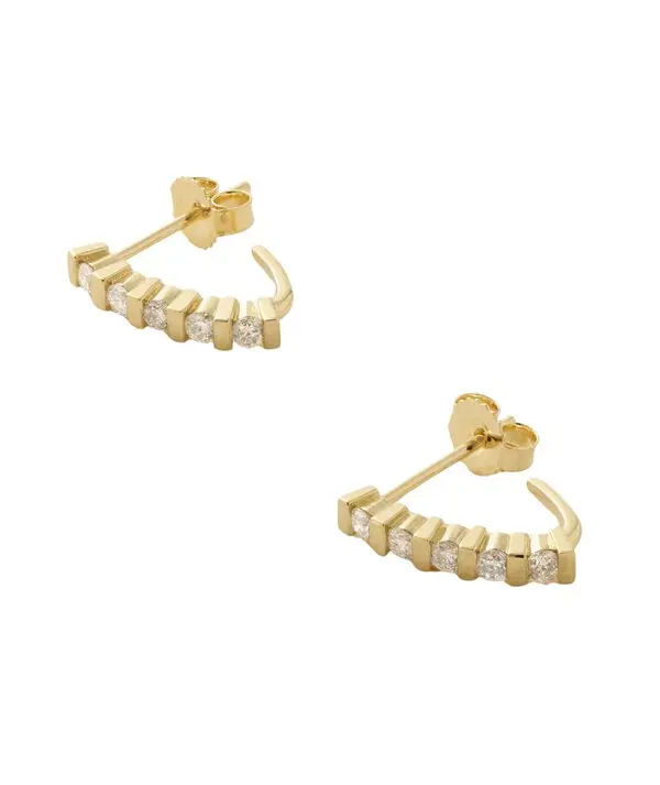 JENNIFER MEYER Edith 18-karat Diamond Hoop Earrings - Gold