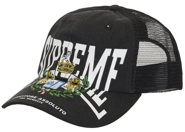 Supreme Crest Mesh Back Cap - Black