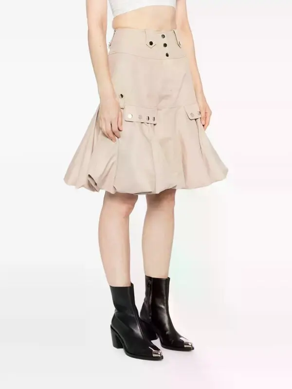 Rokh Puffed-hem Midi Skirt