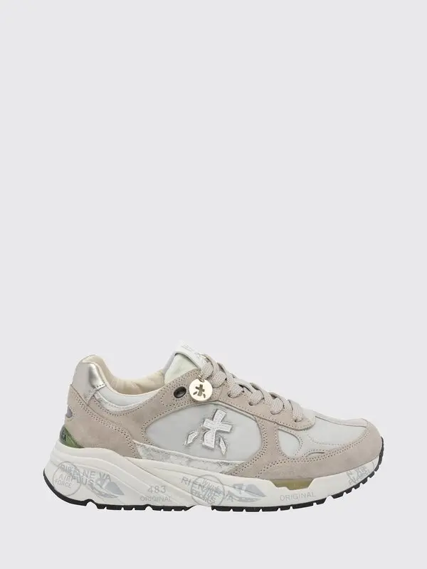 Premiata Mased Suede And Nylon Sneakers - Beige