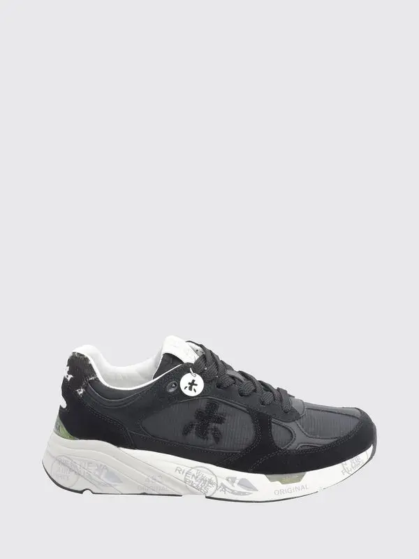 Premiata Mased Suede And Nylon Sneakers - Black