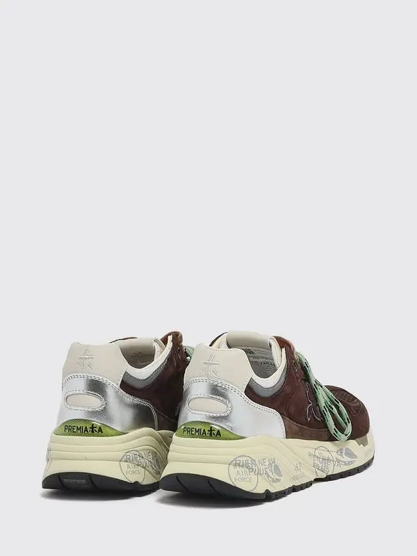 Premiata Mased Suede And Nylon Sneakers - Brown