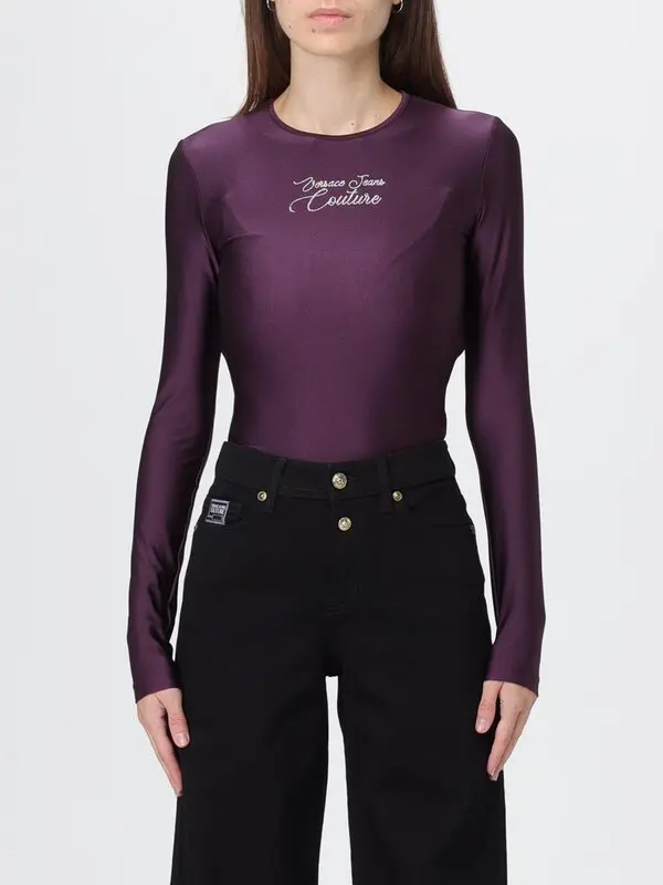 Versace Long Sleeve Bodysuit - Violet