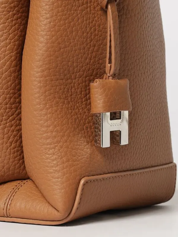 Hogan Grained Leather Handbag - Red