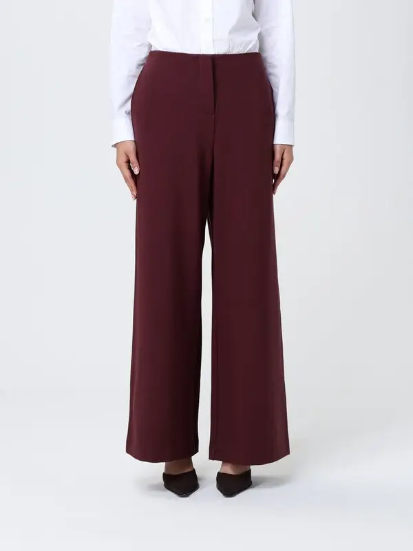 Max Mara Wide Leg Trousers - Burgundy
