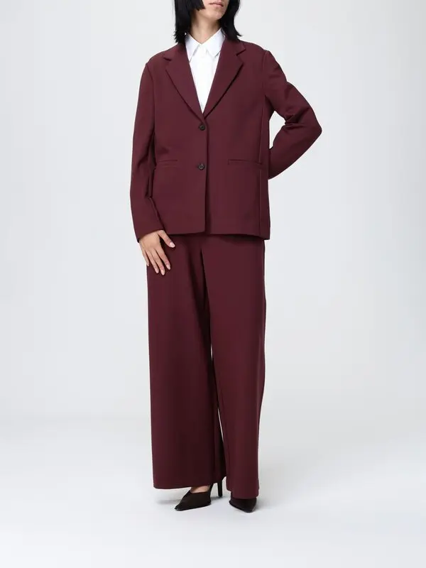 Max Mara Wide Leg Trousers - Burgundy