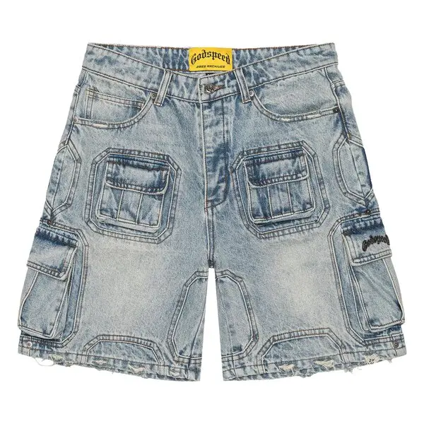 GODSPEED Octagon Cargo Denim Shorts