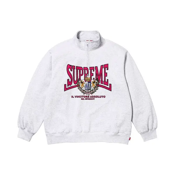 Supreme Crest Appliqué Half Zip Pullover